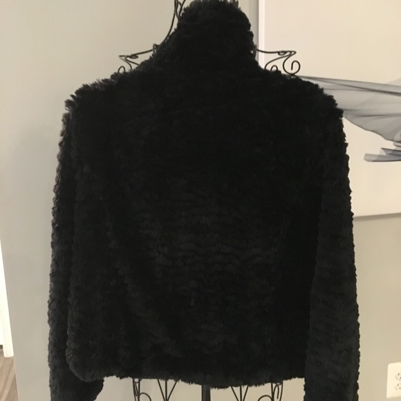 Fever | Jackets & Coats | Fever Black High Collar Faux Fur Boucle ...